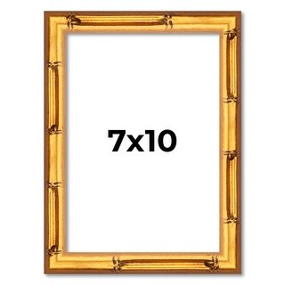 7x10 Frame Gold Bamboo Solid Wood Picture Frame | 1 Inch Moulding - Bed Bath & Beyond - 38017434